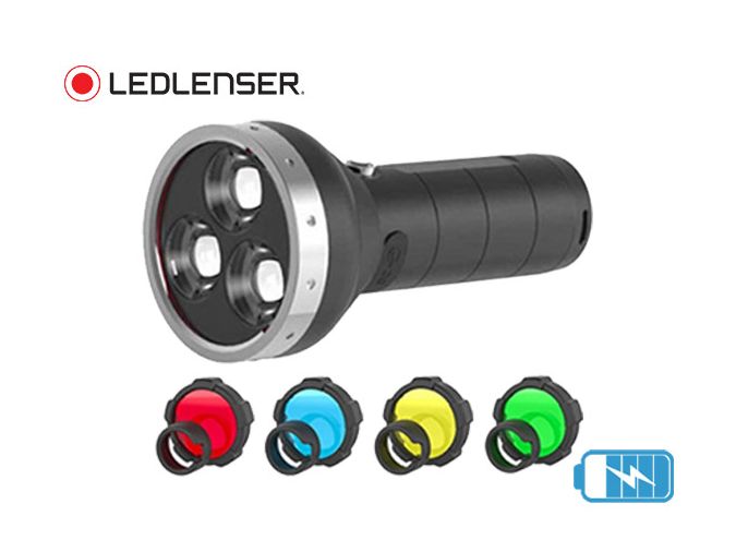 Lampe torche rechargeable Ledlenser MT18 + Filtres de couleur